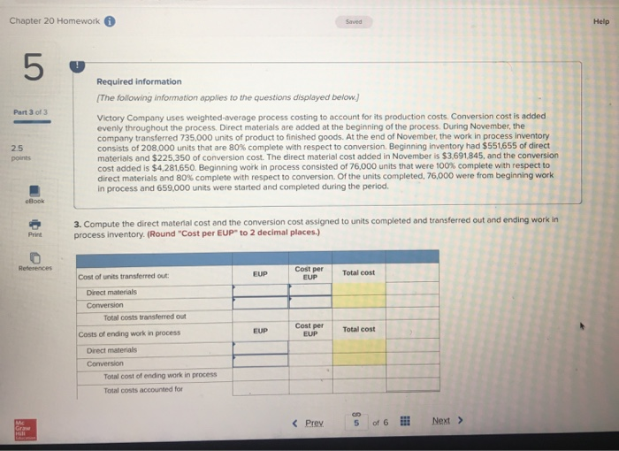 Solved Chapter 20 Homework A Help Required information The | Chegg.com