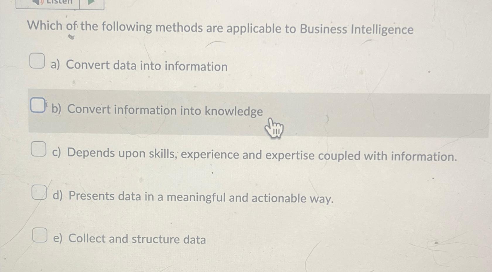 Solved Which of the following methods are applicable to | Chegg.com