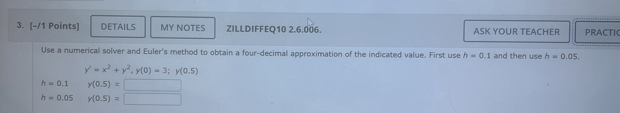 Solved Use a numerical solver and Euler's method to obtain a | Chegg.com