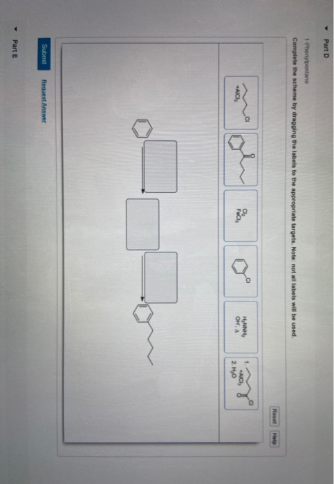 Solved Part D 1-Phenylpentane complete the scheme by | Chegg.com