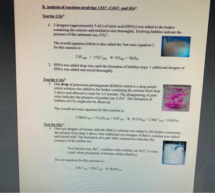 Solved Lab 5 Qualitative Analysis of Ions Objectives: 1. To | Chegg.com