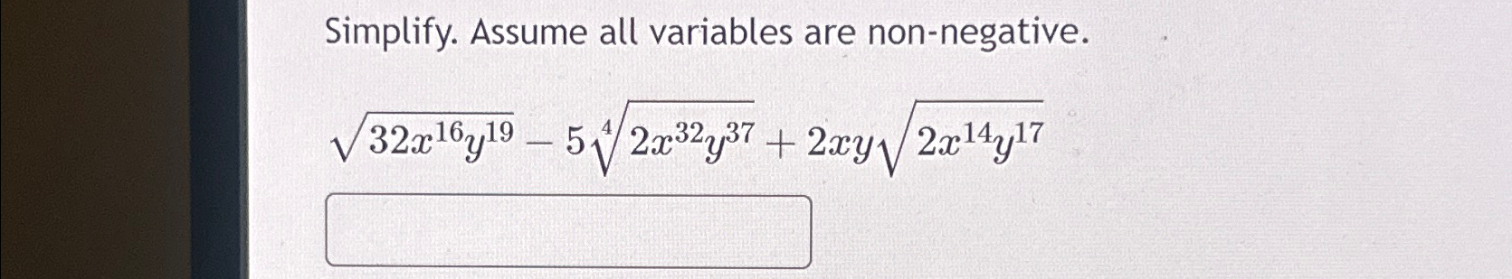 Solved Simplify. Assume all variables are | Chegg.com