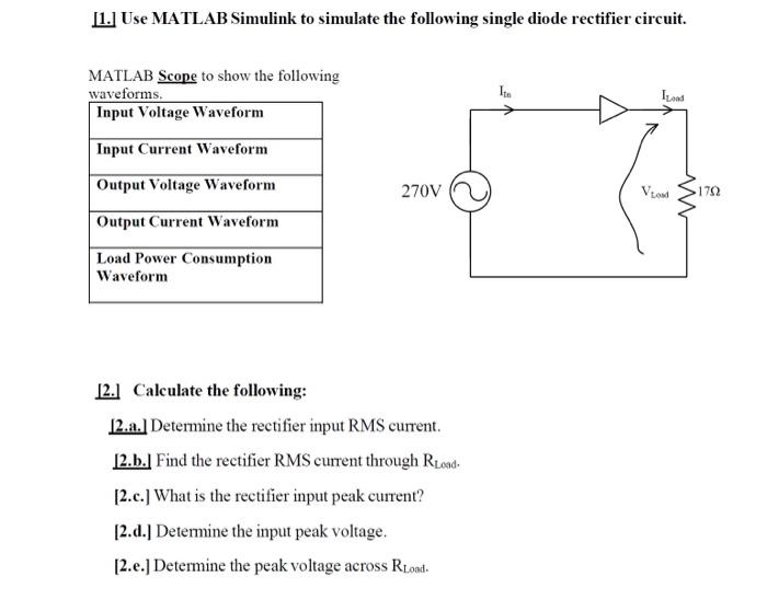 Solved [1.] Use MATLAB Simulink to simulate the following | Chegg.com