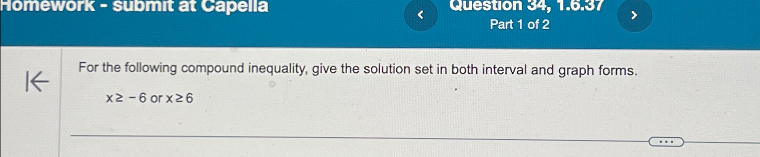 Solved Homework - ﻿submit at CapellaPart 1 ﻿of 2For the | Chegg.com
