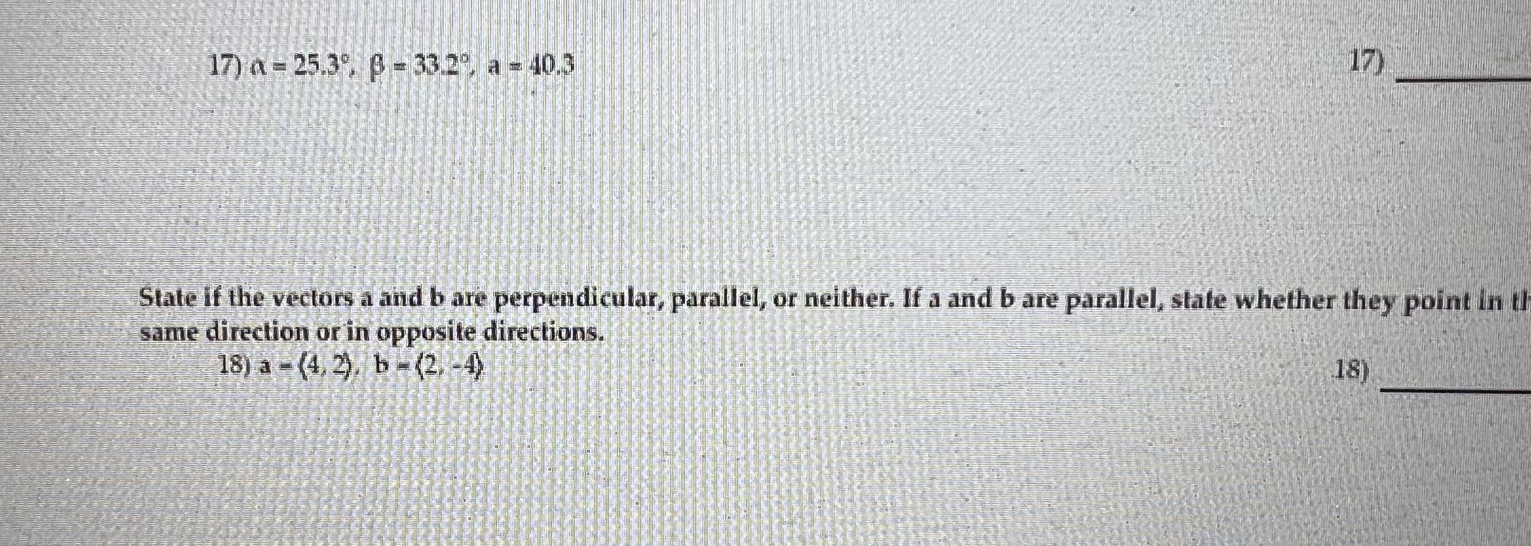 Need question 17 ﻿and 18 ﻿solved | Chegg.com