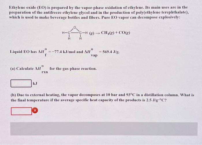 Ethylene Oxide Phase Diagram Flow Diagram Of The Ethylene Ox