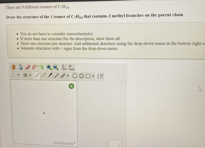 C7h16 Isomers Structural Formula