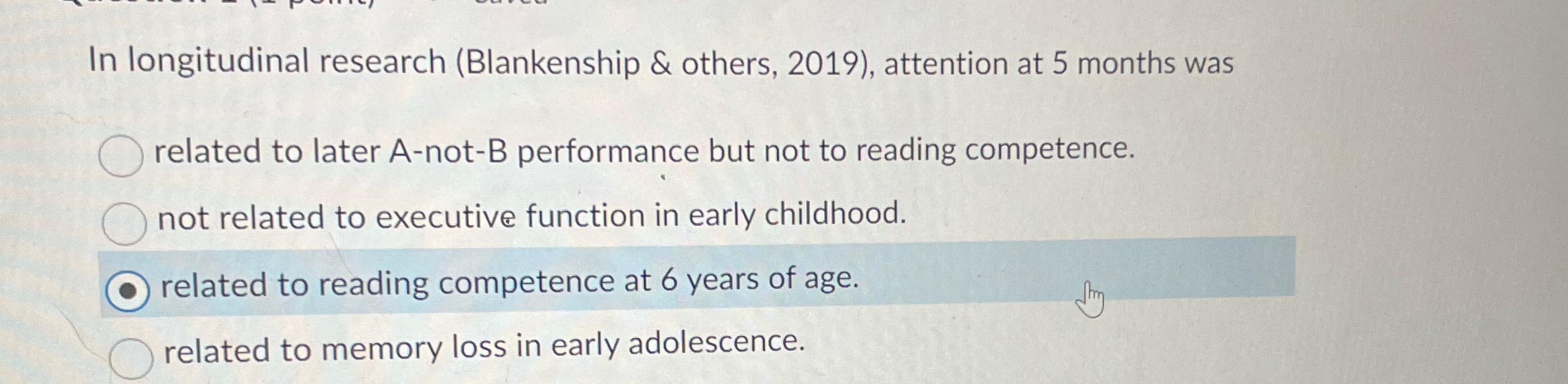 Solved In longitudinal research (Blankenship & others, | Chegg.com