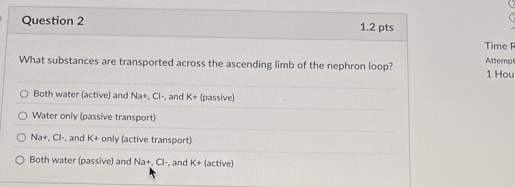 Solved Question 21.2 ﻿ptsWhat substances are transported | Chegg.com