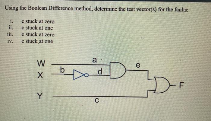 Solved Using the Boolean Difference method, determine the | Chegg.com