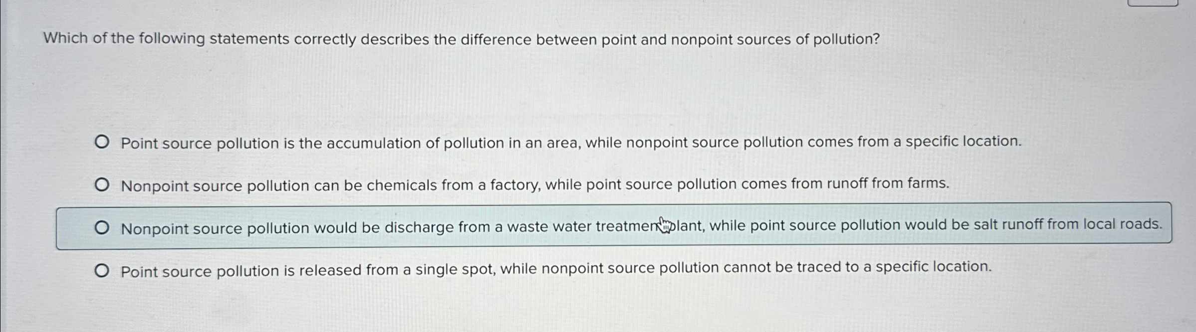 Solved Which of the following statements correctly describes | Chegg.com