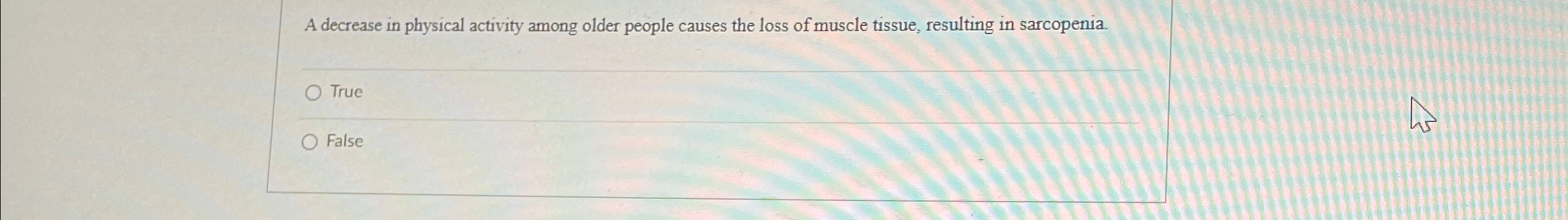 Solved A decrease in physical activity among older people | Chegg.com