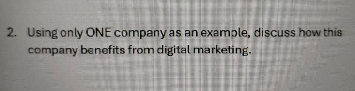 Solved Using only ONE company as an example, discuss how | Chegg.com
