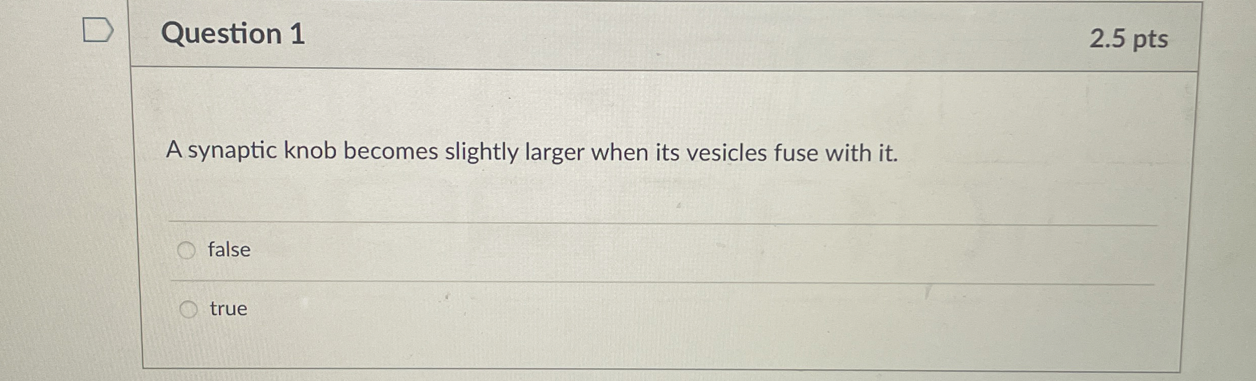 Solved Question 125 ﻿ptsa Synaptic Knob Becomes Slightly