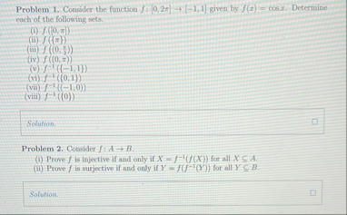 Solved Problem 1. ﻿Consider the function f:[0,2π]→[-1,1] | Chegg.com