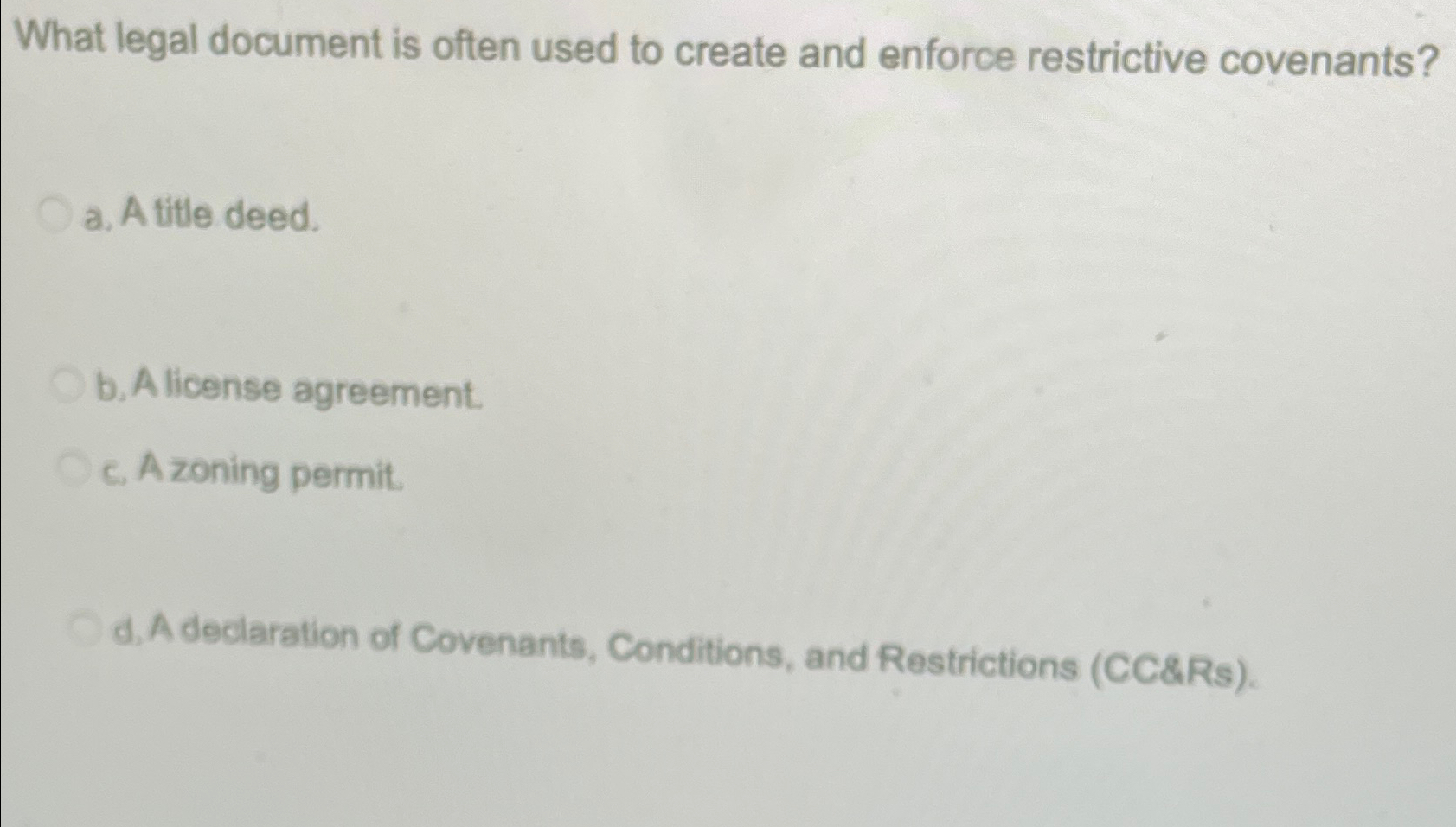 Solved What legal document is often used to create and | Chegg.com