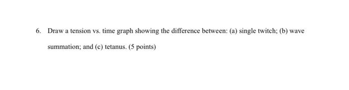 Solved 6. Draw a tension vs. time graph showing the | Chegg.com