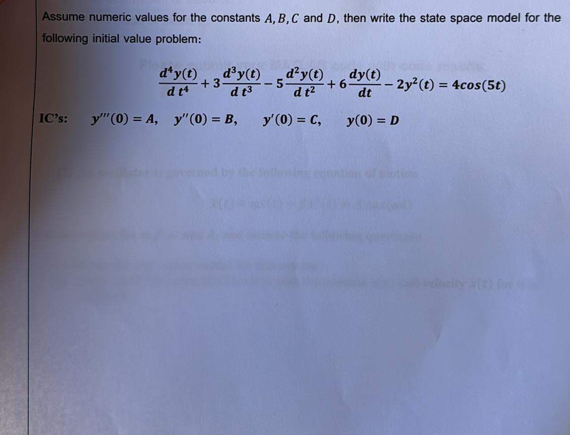 Solved Assume numeric values for the constants A,B,C ﻿and D, | Chegg.com