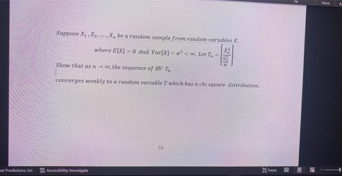 Solved Suppose X1,X2,….,Xn be a random sample from random | Chegg.com
