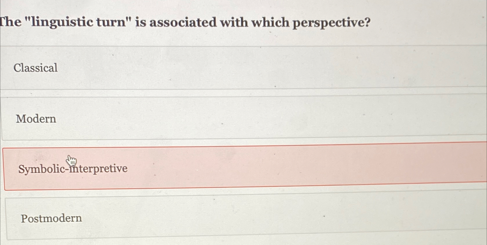 Solved The "linguistic turn" is associated with which | Chegg.com