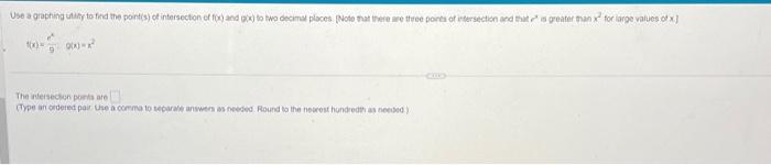 Solved Use a graphing utikin to find the pontis) of | Chegg.com