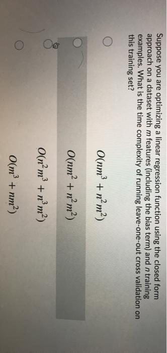 Solved Suppose you are optimizing a linear regression | Chegg.com