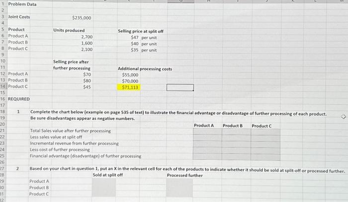 Below is information for Excel Problem #4. The | Chegg.com