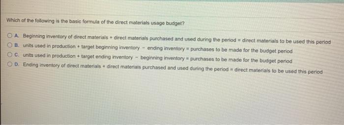 Solved Which of the following is the basic formula of the | Chegg.com