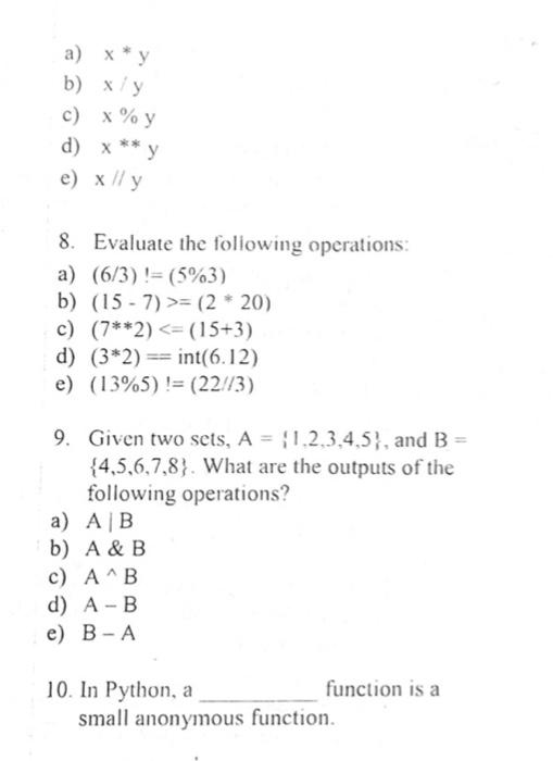 Solved SECTION B. (10 POINTS) 1. In Python, a variable must | Chegg.com