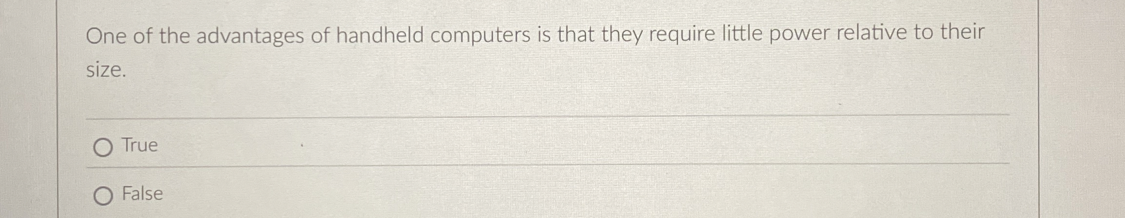 Solved One of the advantages of handheld computers is that | Chegg.com