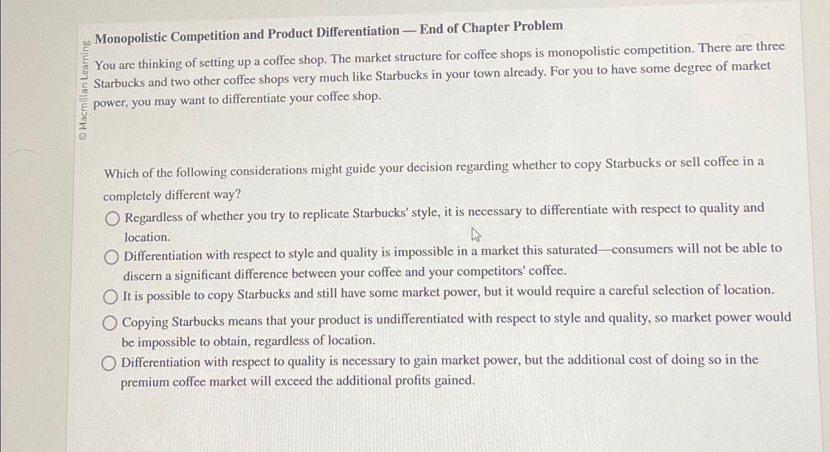 Solved Monopolistic Competition and Product Differentiation | Chegg.com