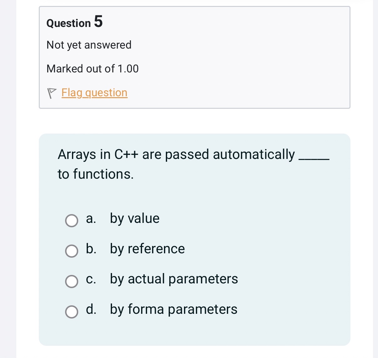 Solved Question 5Not yet answeredMarked out of | Chegg.com Solved Question 5Not yet answeredMarked out of | Chegg.com