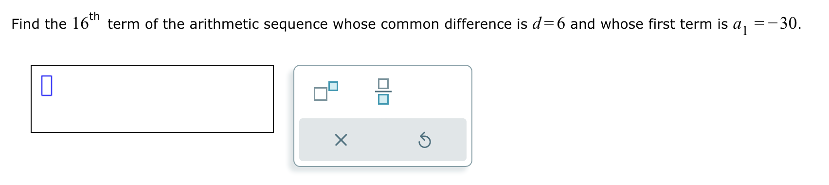 Solved Find the 16th ﻿term of the arithmetic sequence whose | Chegg.com
