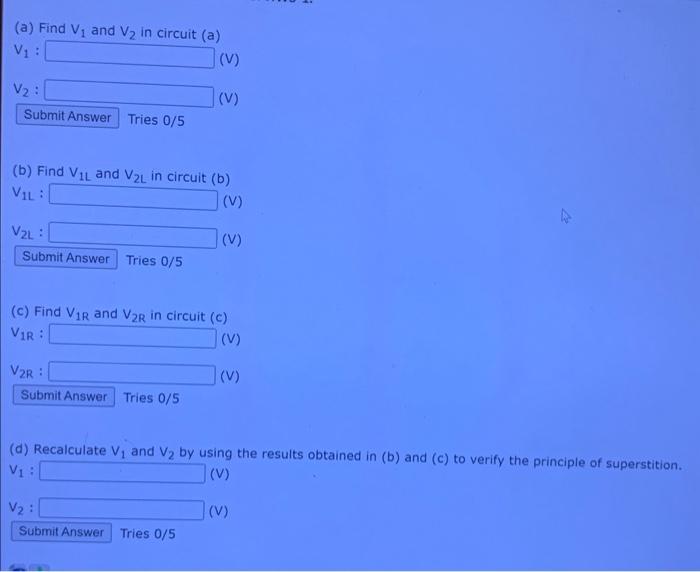 Solved Q1. For the circuits shown below, | Chegg.com