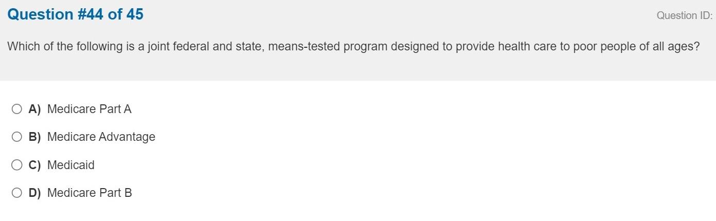 Solved Question #44 ﻿of 45Question ID:Which of the following | Chegg.com