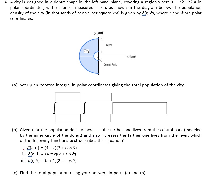 A city is designed in a donut shape in the left-hand | Chegg.com