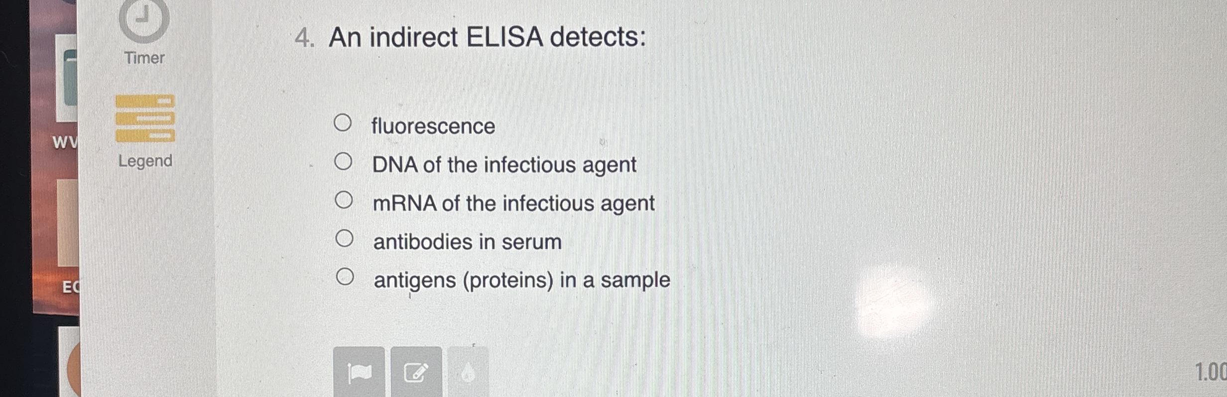 Solved An indirect ELISA detects:fluorescenceDNA of the | Chegg.com