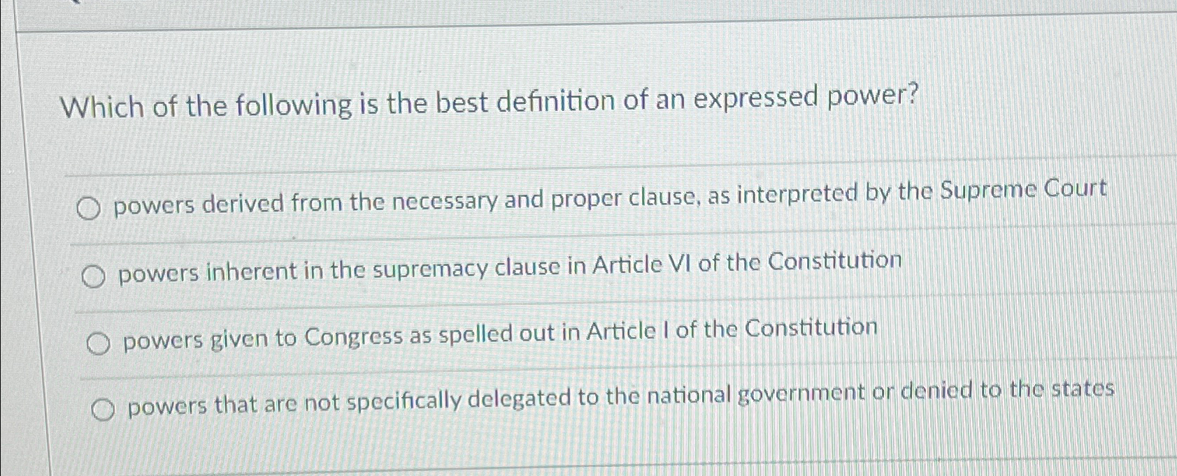 Solved Which of the following is the best definition of an | Chegg.com