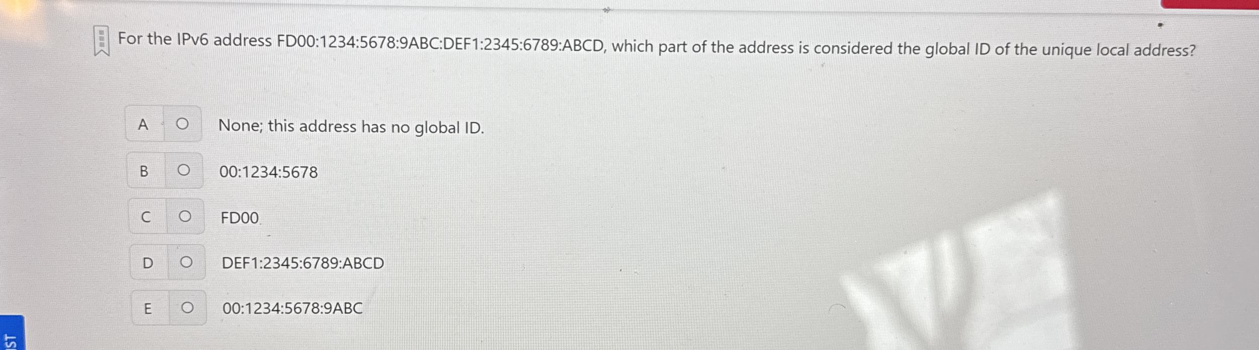 Solved For the IPv6 ﻿address | Chegg.com
