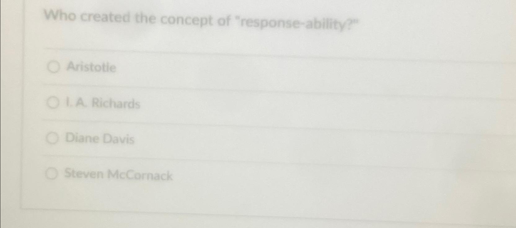 Solved Who created the concept of | Chegg.com