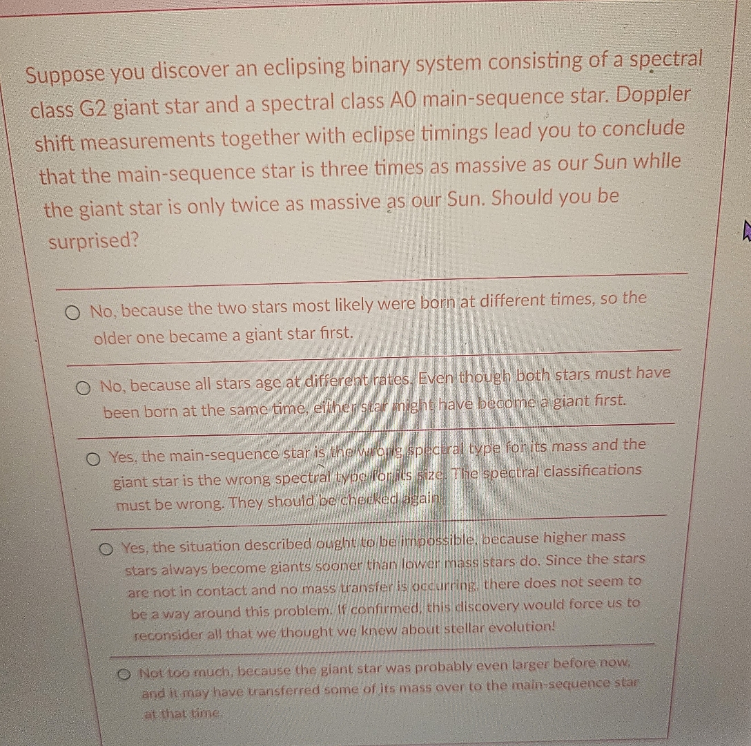 Solved Suppose you discover an eclipsing binary system | Chegg.com