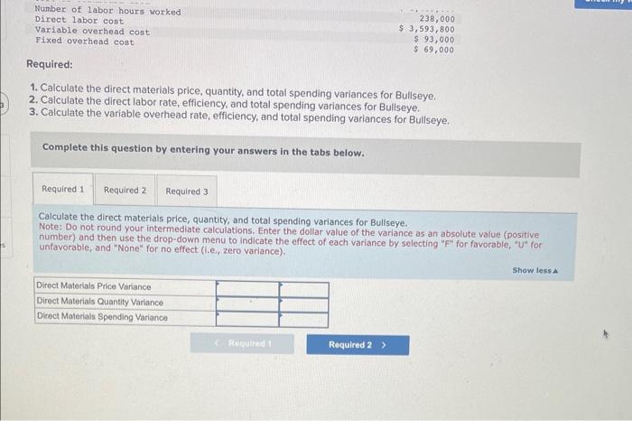 Solved Bullseye Company manufactures dartboards. Its | Chegg.com