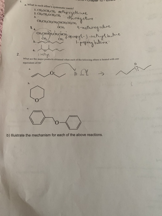 Solved Clapier IU-EULIO .. What is each ether's systematic | Chegg.com