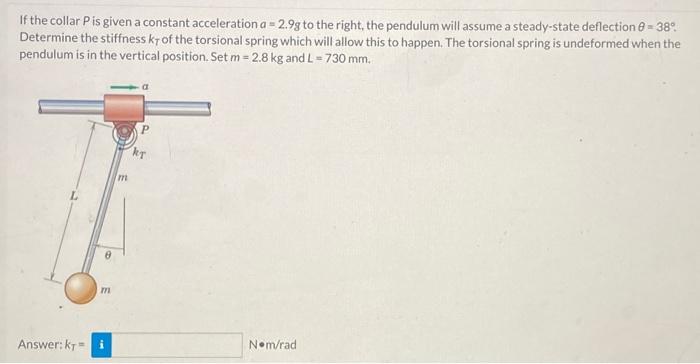 Solved If the collar P is given a constant acceleration | Chegg.com