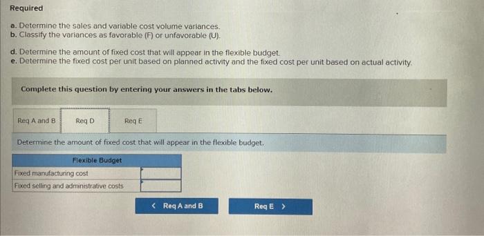 Solved Exercise 8 4a Algo Determining Sales And Variable 