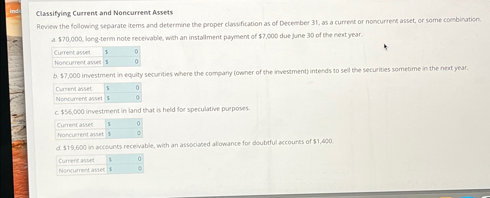 Solved Classifying Current and Noncurrent AssetsReview the | Chegg.com