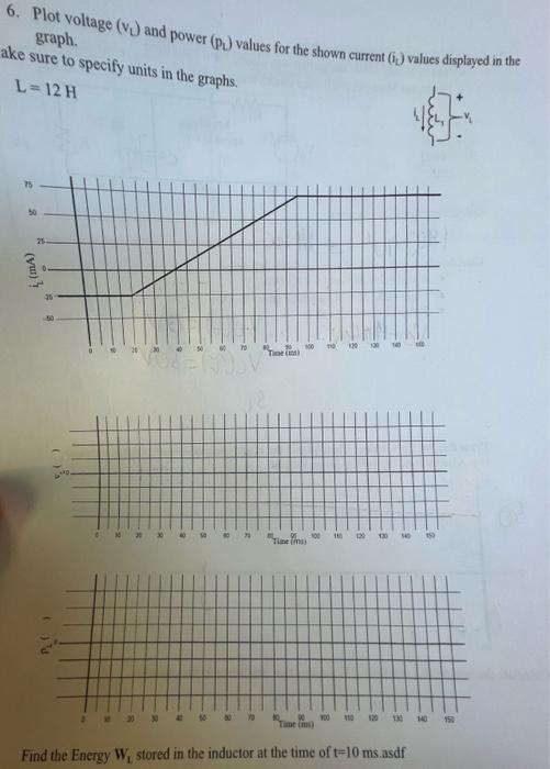 Solved 6. Plot voltage (vL) and power (pL) values for the | Chegg.com