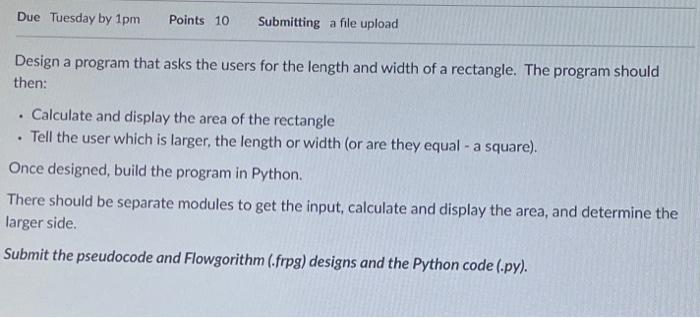 Solved Design a program that asks the users for the length | Chegg.com