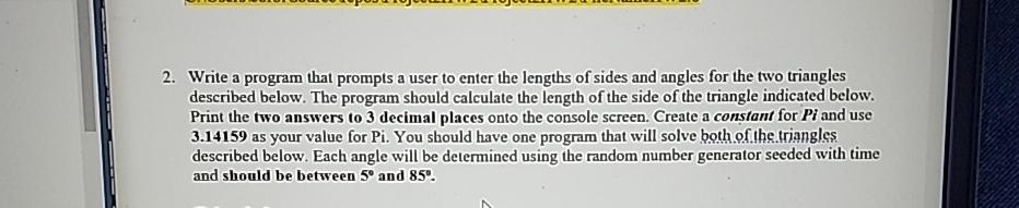 Solved Write a program that prompts a user to enter the | Chegg.com