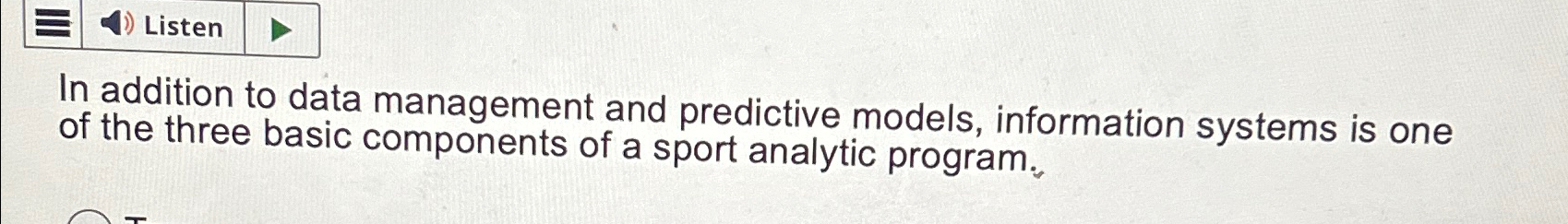 Solved In addition to data management and predictive models, | Chegg.com